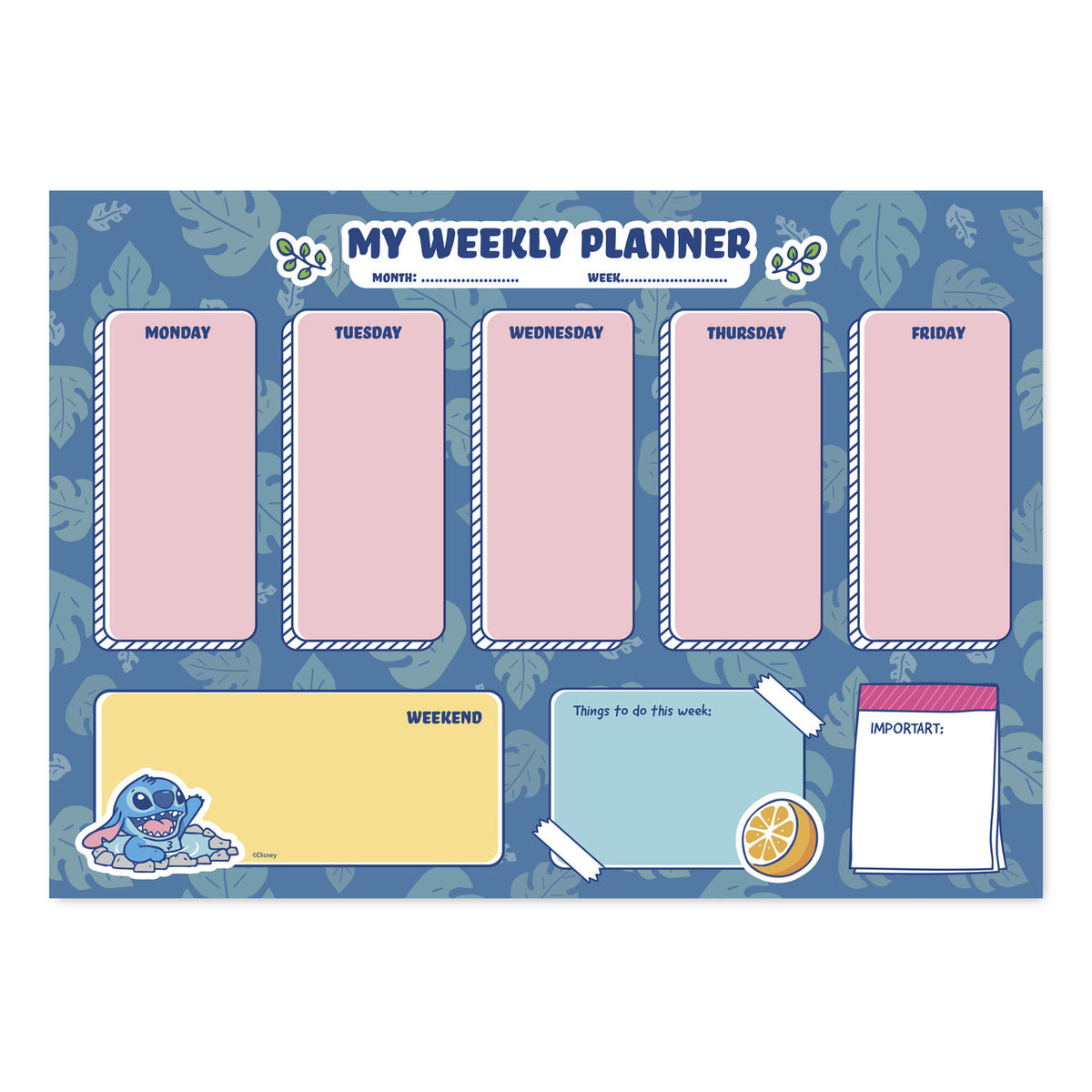 Disney Stitch Weekly Planner | Heritage of Scotland — Heritage Of Scotland